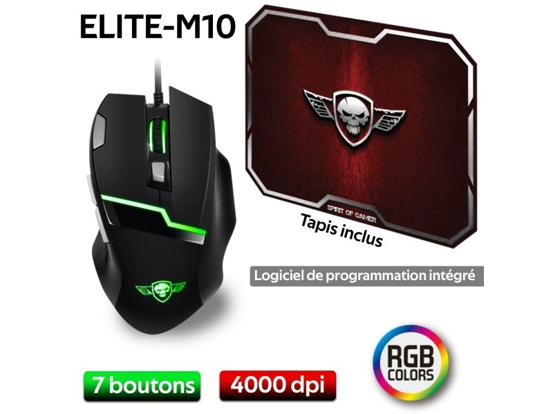 ADVANCE Spirit of Gamer Souris Elite-M10 en USB