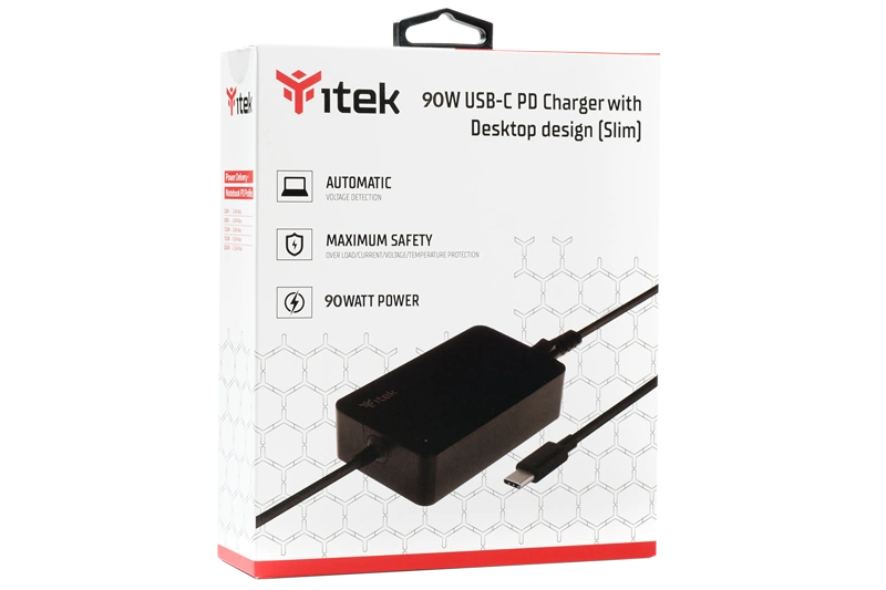 ITEK - Chargeur Alimentation USB-C de 90W